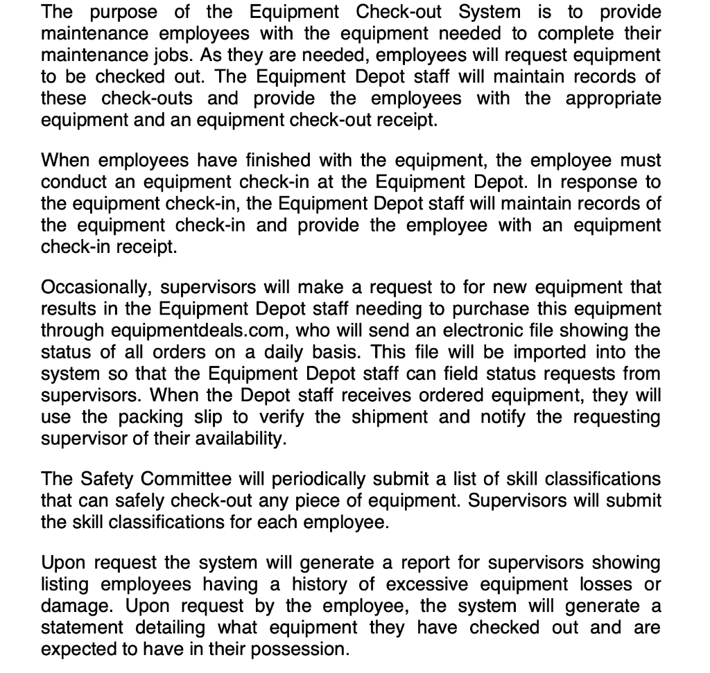 Construct a Partitioned Activity Diagram that | Chegg.com