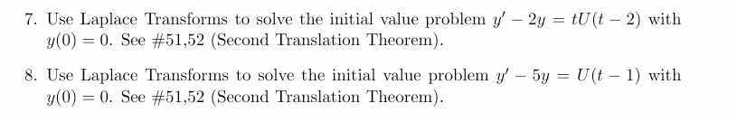 Solved Use Laplace Transforms to ﻿solve the initial value | Chegg.com