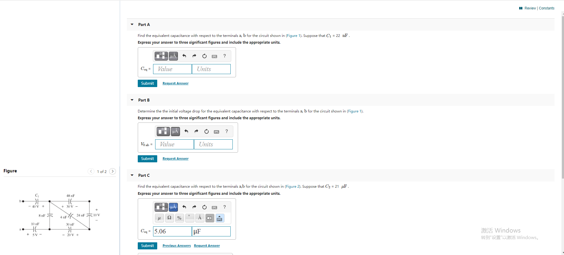 Solved A Review Constants Part A Find the equivalent | Chegg.com