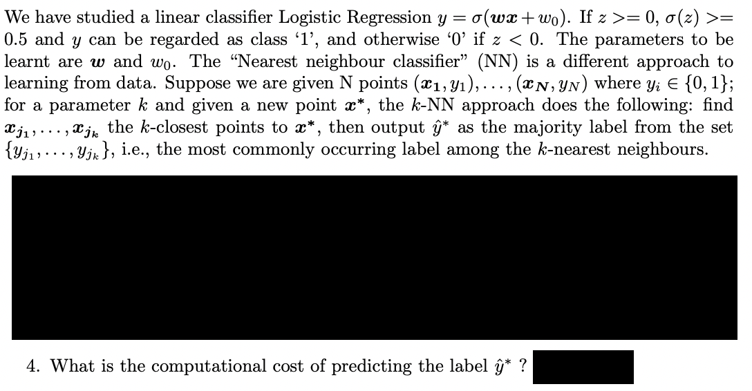 0 We have studied a linear classifier Logistic | Chegg.com