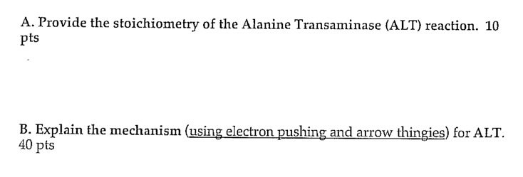 Solved A. Provide the stoichiometry of the Alanine | Chegg.com