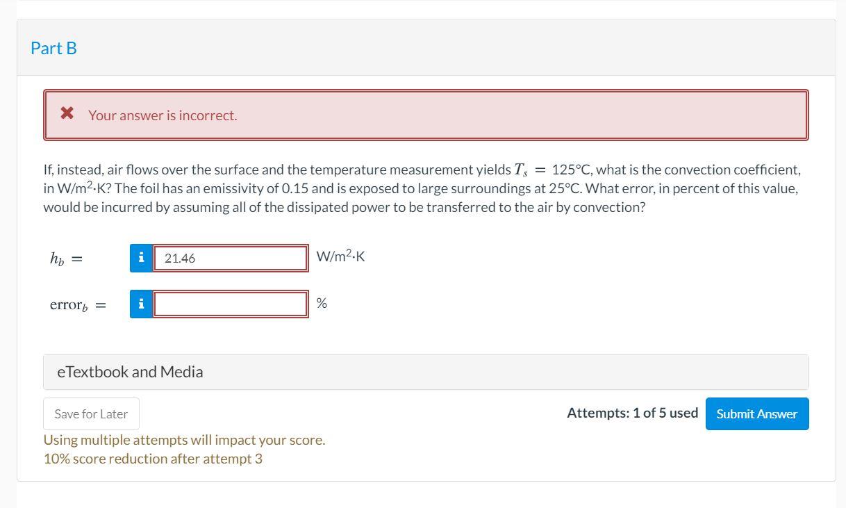 Solved A Technique For Measuring Convection Heat Transfer