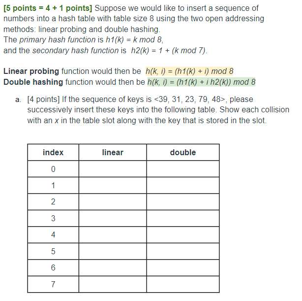 Solved [5 points =4+1 points] Suppose we would like to | Chegg.com