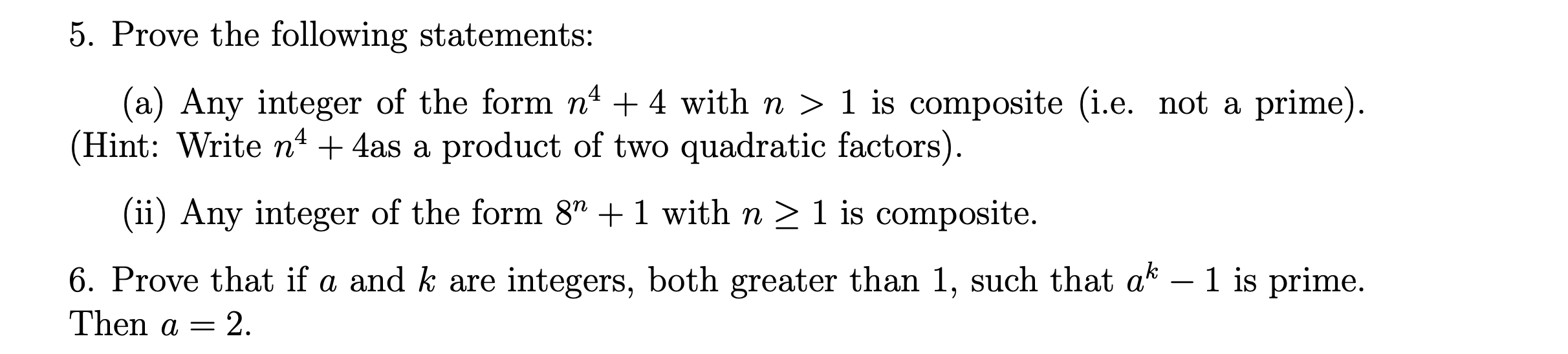 Solved 5. Prove the following statements: (a) Any integer of | Chegg.com