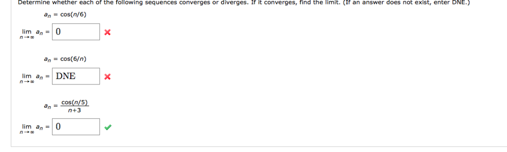 Solved Determine whether each of the following sequences | Chegg.com