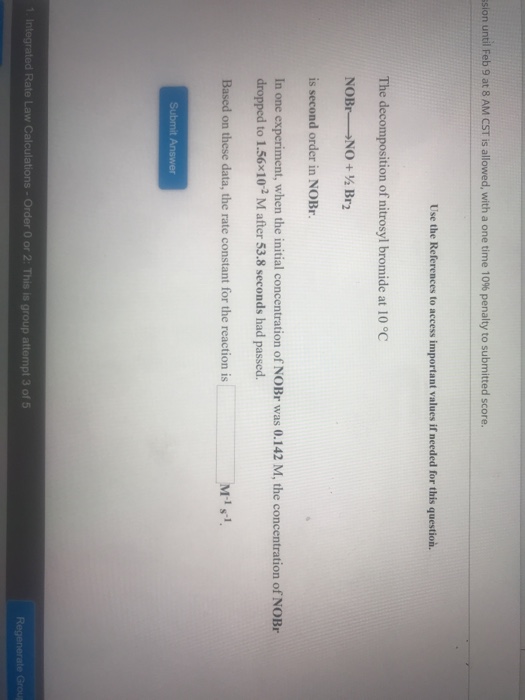 Solved sion until Feb 9 at 8 AM CST is allowed, with a one | Chegg.com