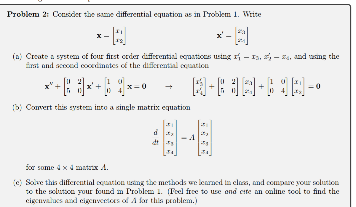 Solved Problem 2: Consider the same differential equation as | Chegg.com