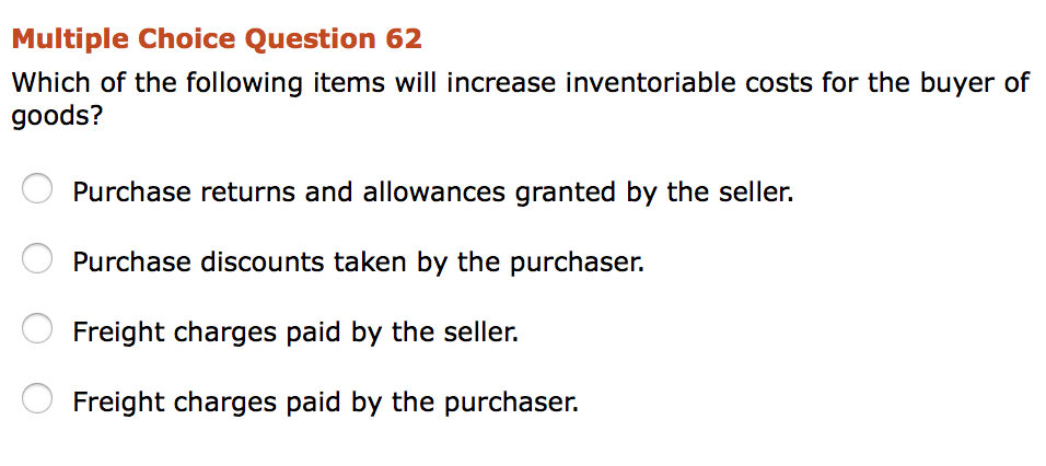 Solved Multiple Choice Question 62 Which of the following | Chegg.com