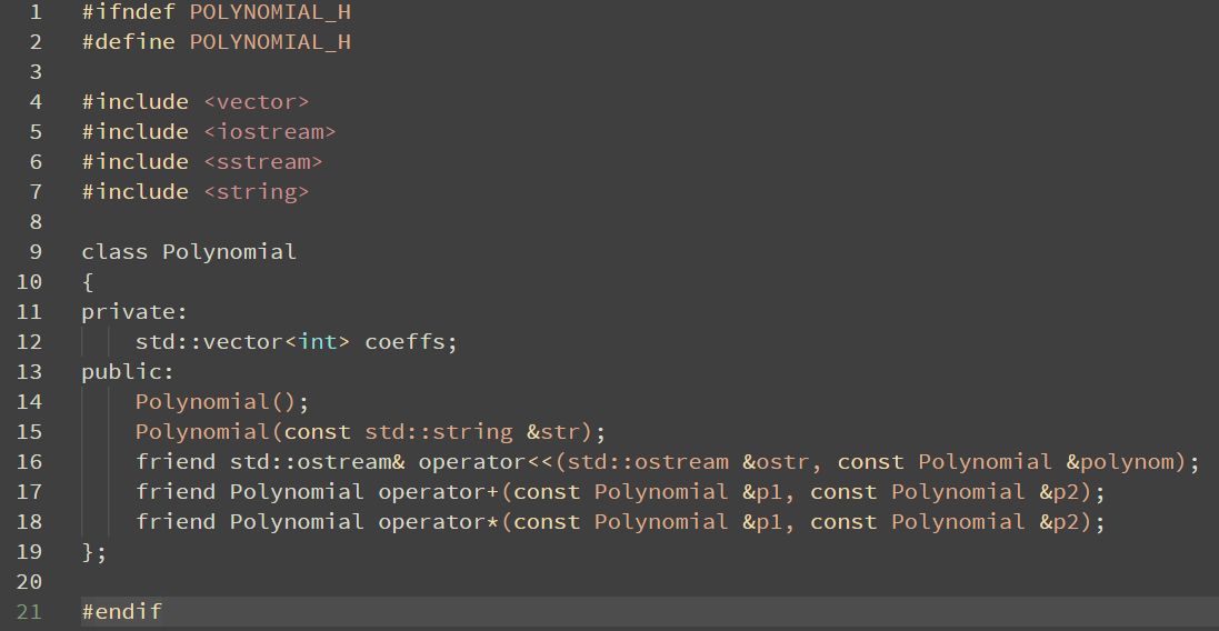 Solved In c++ please!Class PolynomialDevelop a simple class | Chegg.com
