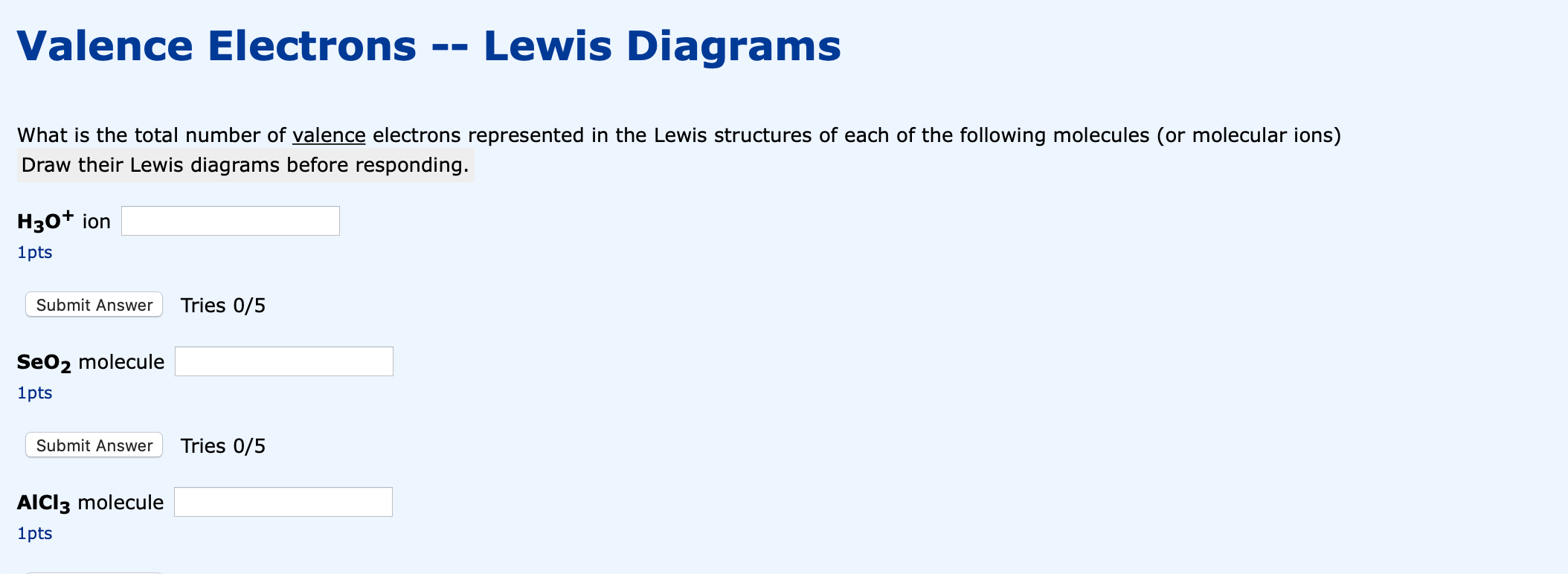 Solved Valence Electrons Lewis Diagrams What is the total | Chegg.com