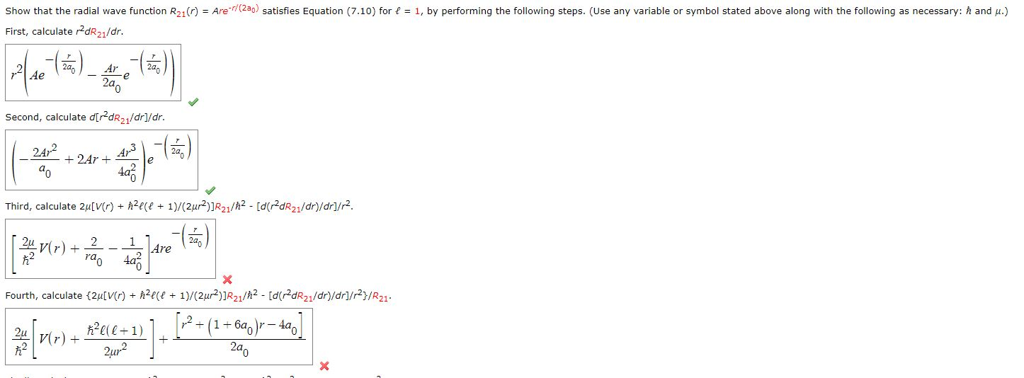 Show That The Radial Wave Function R21