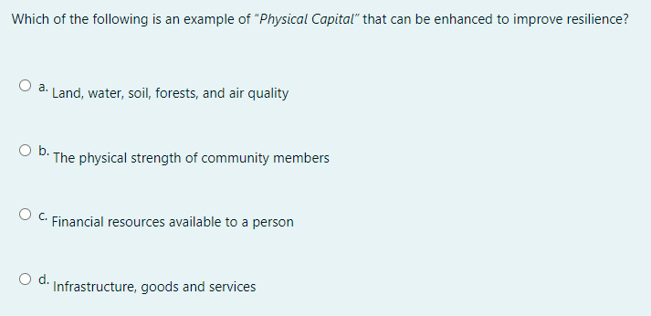 Solved Which of the following is an example of "Physical | Chegg.com