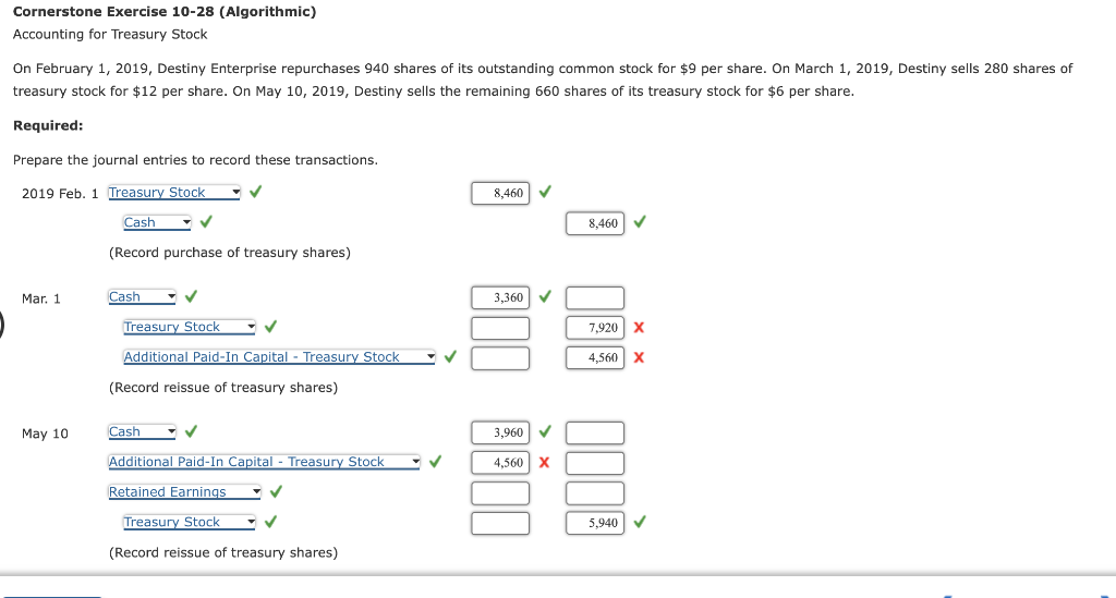 Solved Cornerstone Exercise 10-28 (Algorithmic) Accounting | Chegg.com