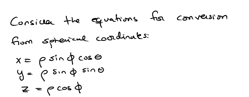 Solved locally solve for rho, theta, and phi as functions of | Chegg.com