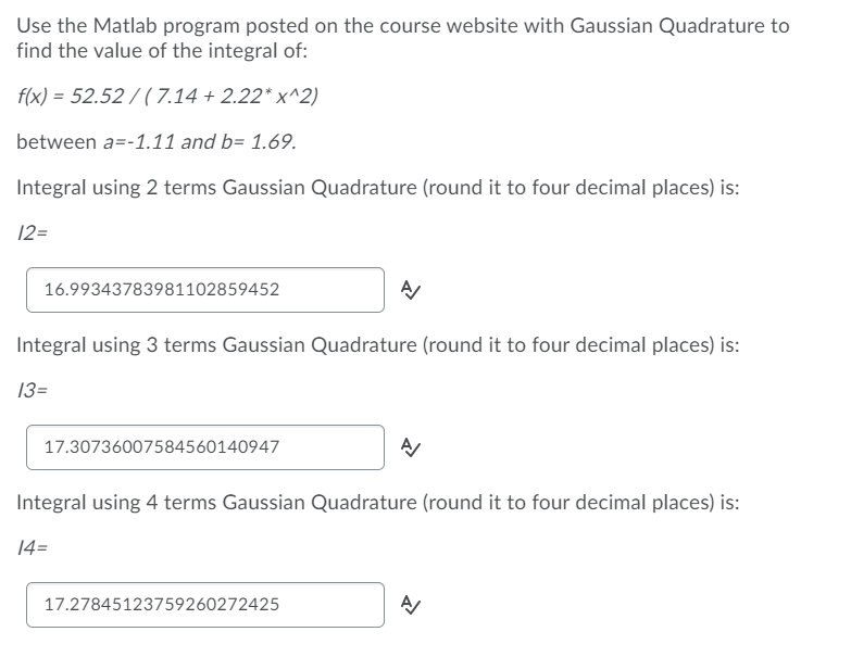 Solved Use the Matlab program posted on the course website | Chegg.com