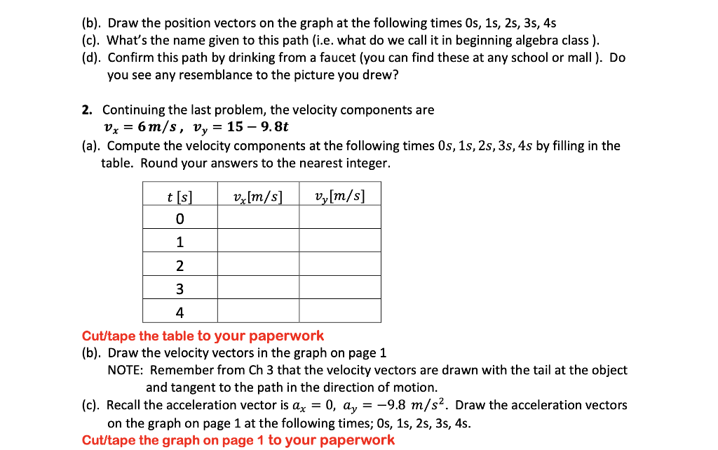 Solved 1 An Object Moving Under The Influence Of Just