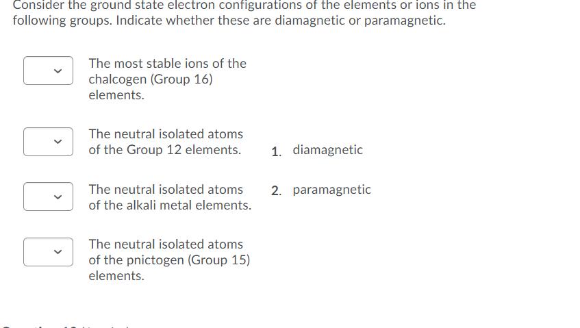 Solved Consider the ground state electron configurations of | Chegg.com