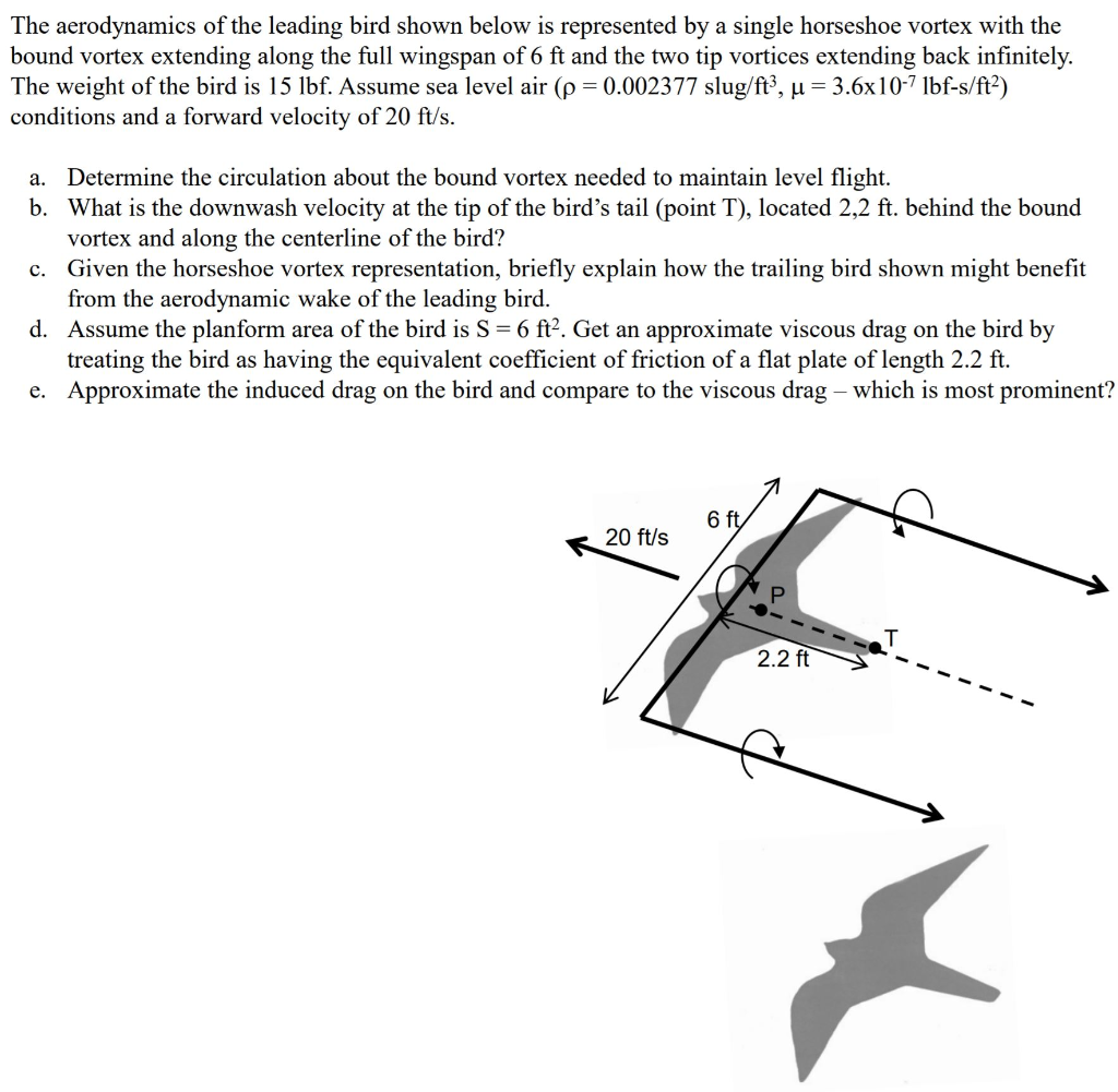 The aerodynamics of the leading bird shown below is | Chegg.com