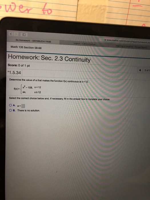 Solved 을 www.mathxl Do Homework-ONYEBUCHI IYASE Math 135 | Chegg.com