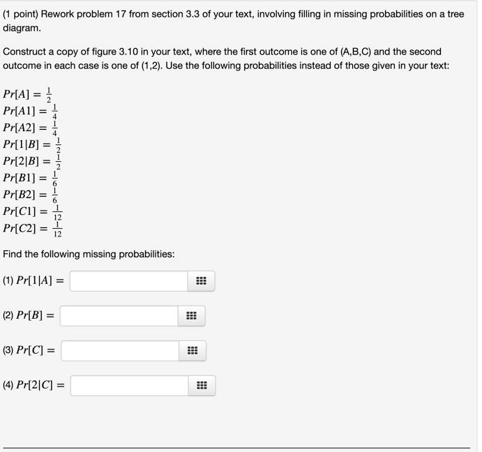 Solved 1 Point Rework Problem 17 From Section 3 3 Of Your