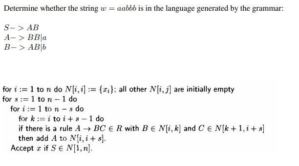 Solved implement the algorithm for the membership check for | Chegg.com