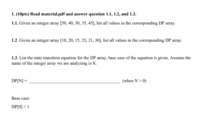 Solved This practice helps you get familiar with Dynamic | Chegg.com