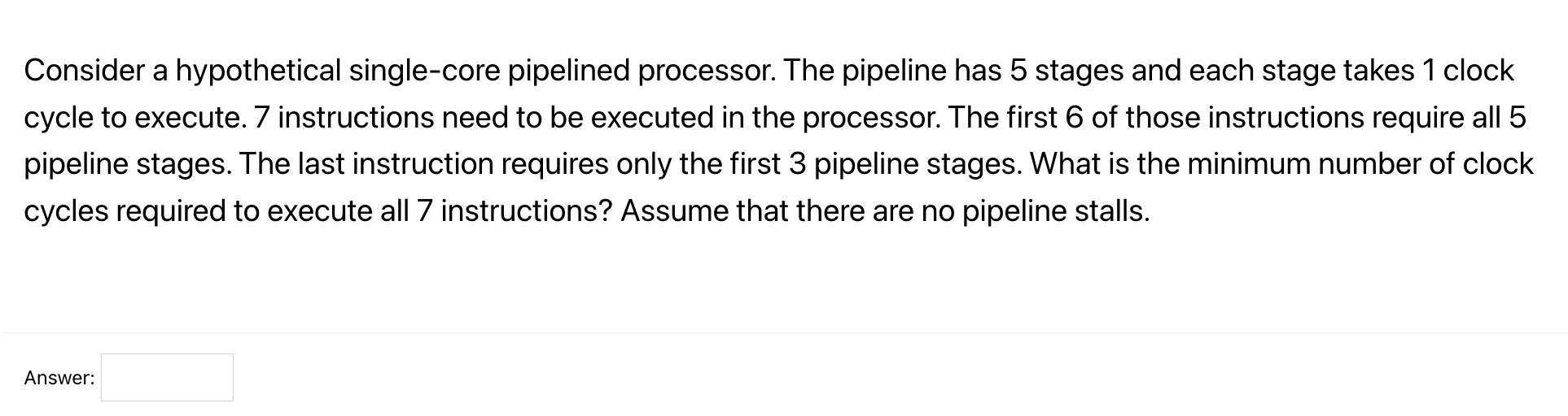 Solved Consider a hypothetical single-core pipelined | Chegg.com