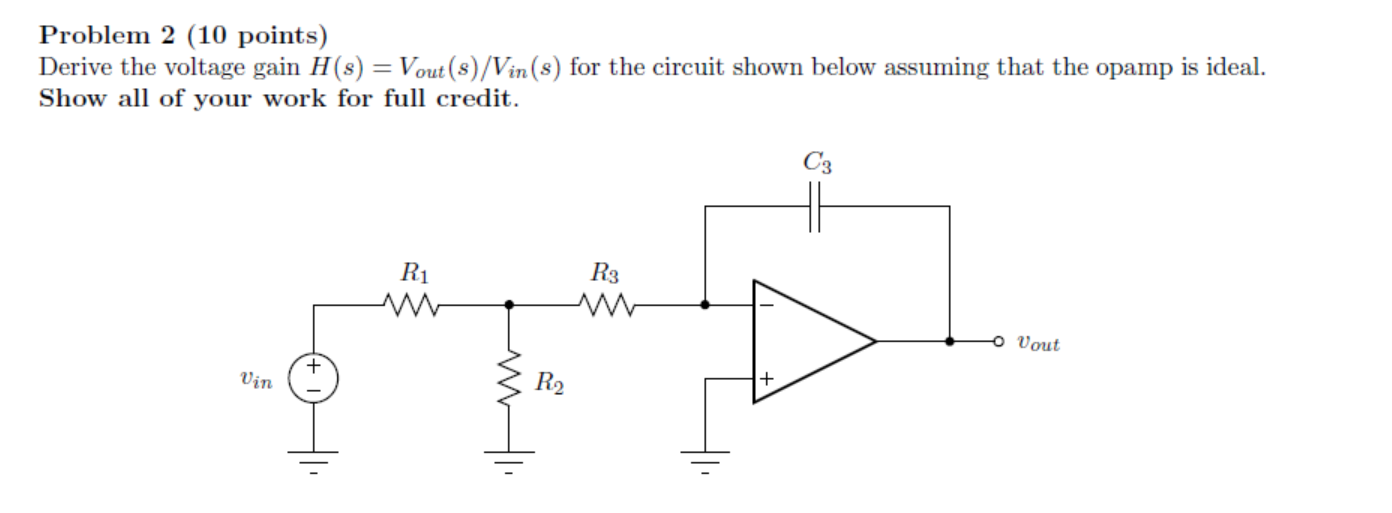 Solved Problem 1 (15 points) We are given the RC filter | Chegg.com