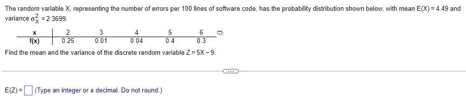 Solved The Random Variable X Representing The Number Of 