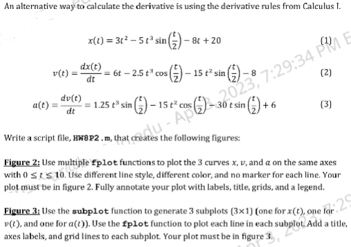 Solved An alternative way to calculate the derivative is | Chegg.com