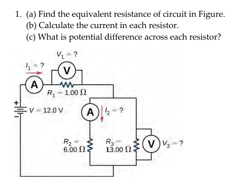 Solved 1. (a) Find the equivalent resistance of circuit in | Chegg.com