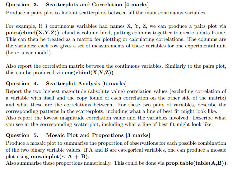 Solved Question 1. Variable Types (5 marks] The dataset | Chegg.com