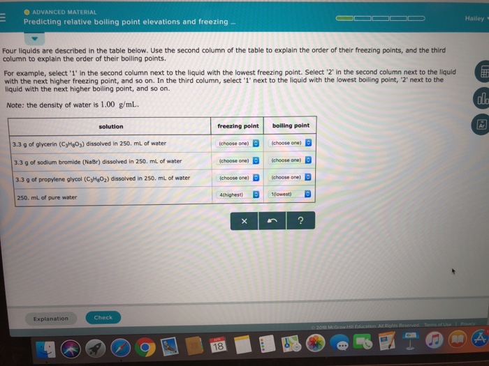 Solved OADVANCED MATERIAL Predicting relative boiling point | Chegg.com