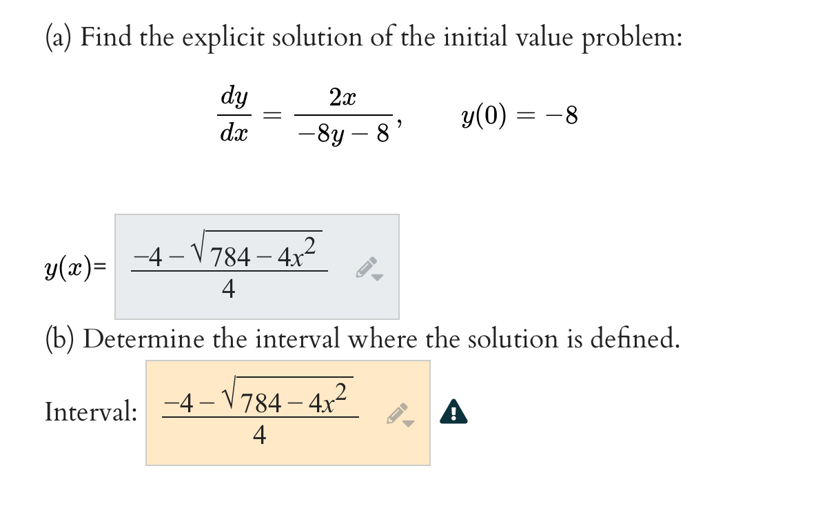 Solved (a) ﻿Find the explicit solution of the initial value | Chegg.com