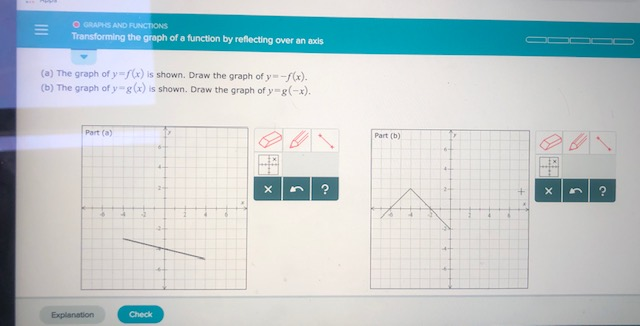 Solved Transforming the graph of a function by reflecting | Chegg.com