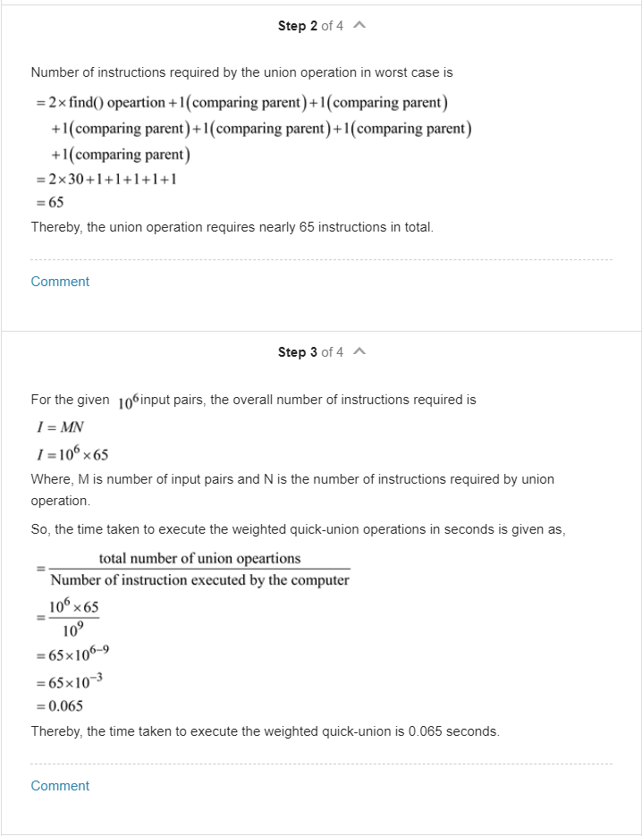 Solved Question about weighted quick-union. Two questions | Chegg.com