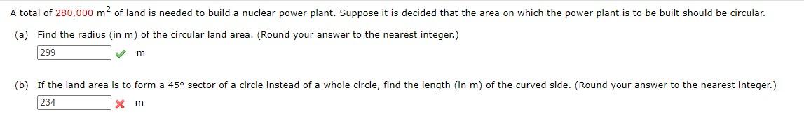 Solved A total of 280,000 m2 of land is needed to build a | Chegg.com