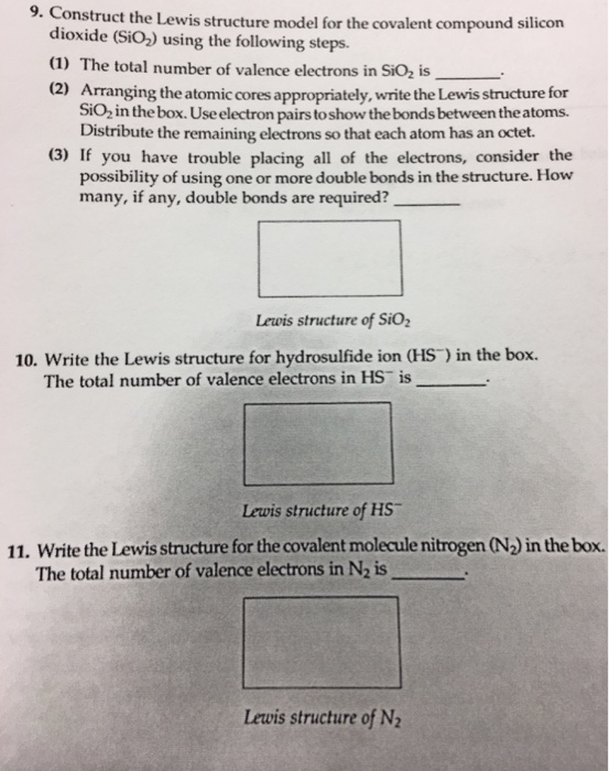 Solved 9. Construct the Lewis structure model for the | Chegg.com
