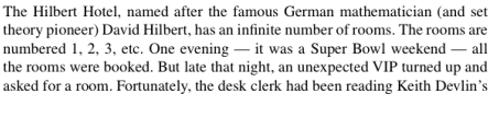 Solved The Hilbert Hotel, named after the famous German | Chegg.com