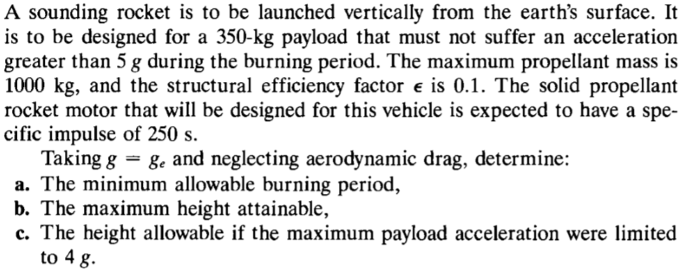 Solved A sounding rocket is to be launched vertically from | Chegg.com