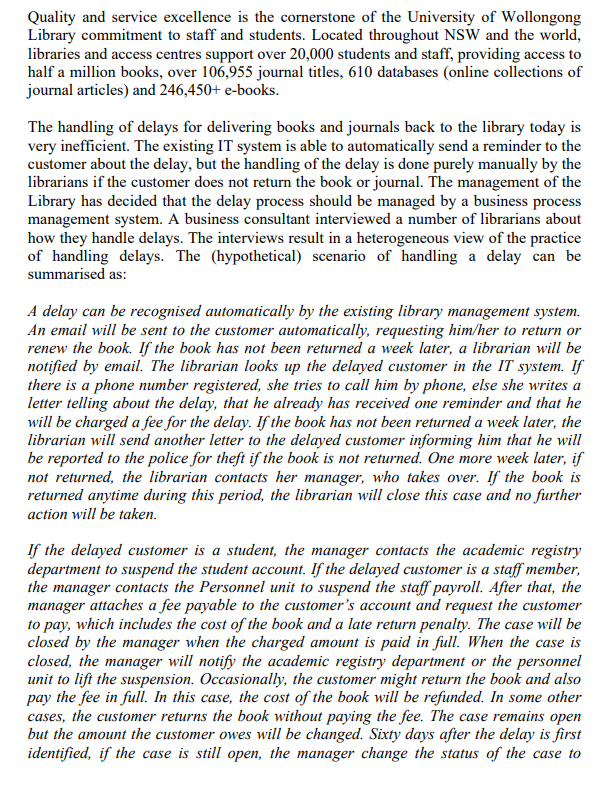 Use Bizagi to draw the BPMN!!! Use Bizagi to draw the | Chegg.com