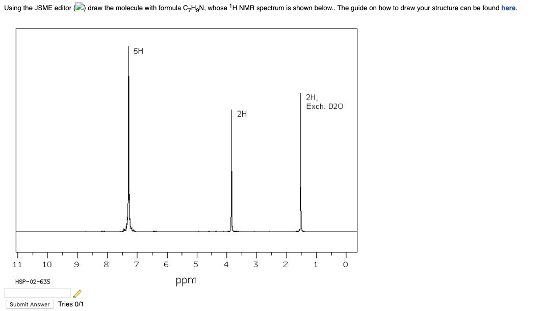 Solved Using the JSME editor (2) draw the molecule with | Chegg.com