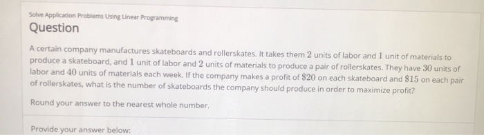 Solved Solve Application Problems Using Linear Programming | Chegg.com