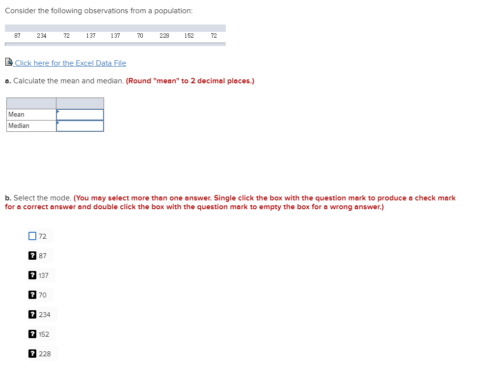 Solved Consider the following observations from population: | Chegg.com