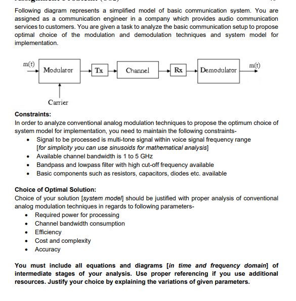 [Solved]: Following diagram represents a simplified model