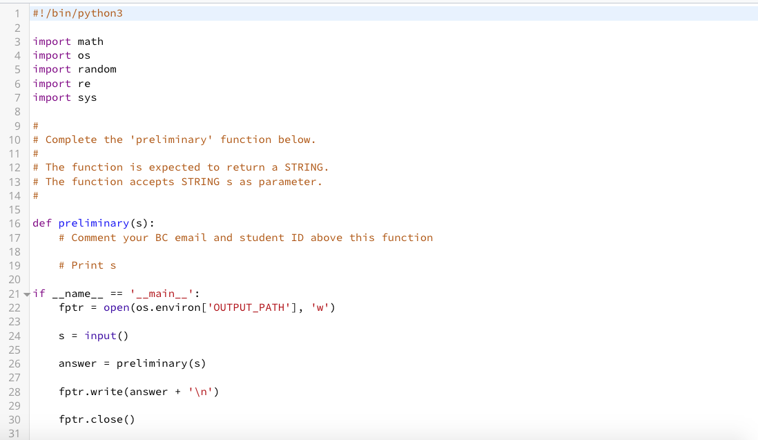 Solved Note that there is a default code skeleton where you | Chegg.com
