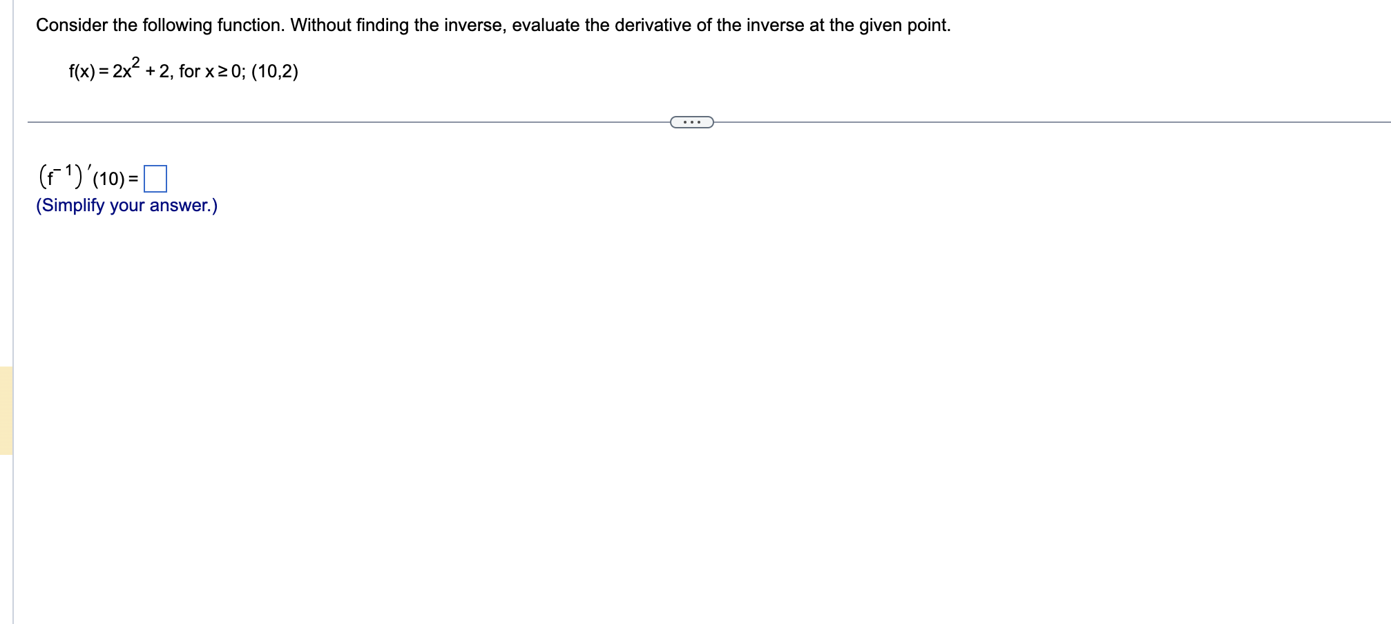 Solved Consider the following function. Without finding the | Chegg.com