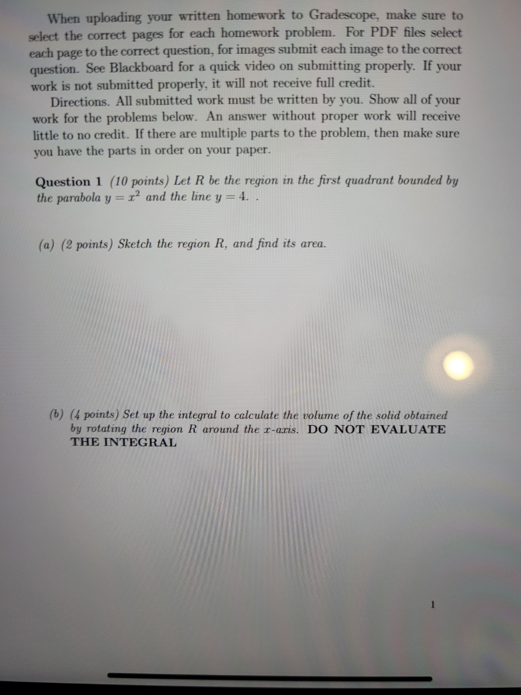 Solved When uploading your written homework to Gradescope, | Chegg.com