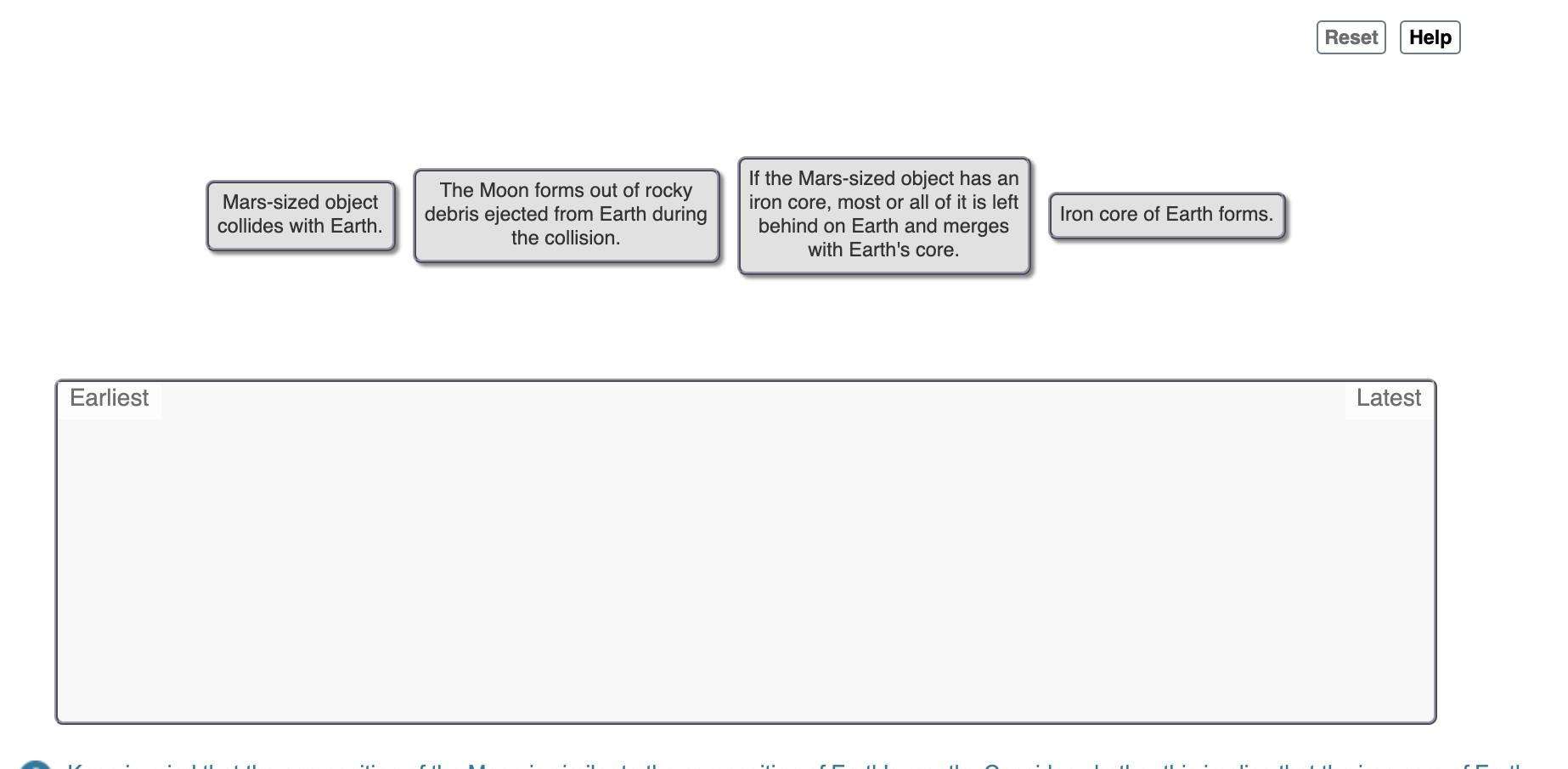 Solved Based on the evidence for the impact theory, what was | Chegg.com