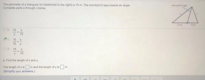 Solved The perimeter of a triangular lot (sketched to the | Chegg.com